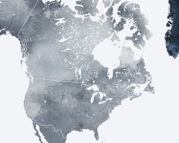 Serene Wanderlust: Grey Blue World Map Poster | ArtPrintsVicky